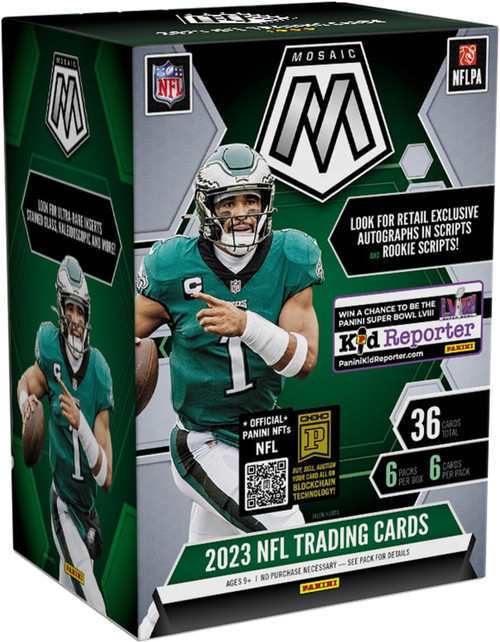 NFL Panini 2023 Mosaic Football Trading Card BLASTER Box 6 Packs - ToyWiz