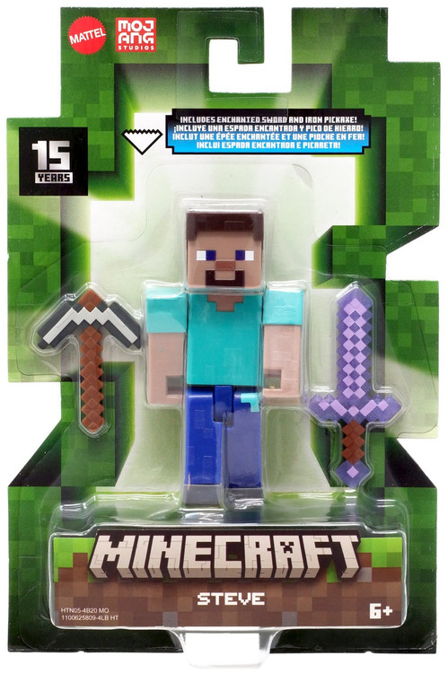 Minecraft Steve 3.25 Action Figure 2023 Mattel Toys - ToyWiz