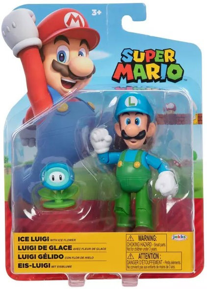 World of Nintendo Super Mario Wave 36 Ice Luigi 4 Action Figure with ...