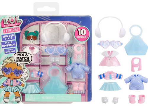 LOL Surprise Fashions Winter Style Mini Doll Mix Match Accessories Pack ...