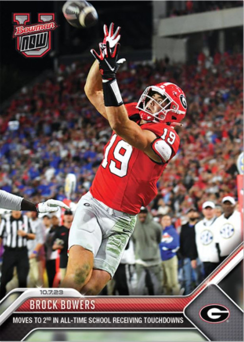 NCAA Georgia Bulldogs 2023 Bowman U NOW Football Single Card Brock ...