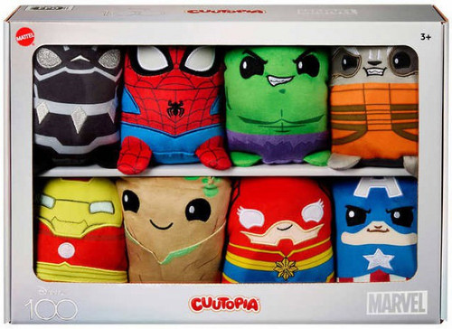 Marvel Disney100 Cuutopia Marvel Exclusive 5 Plush 8-Pack Mattel - ToyWiz