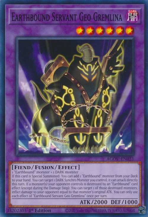 YuGiOh Trading Card Game Age of Overlord Single Card Common Earthbound ...