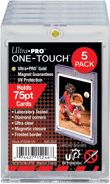 Ultra Pro Card Supplies UV Protection One-Touch Card Holder 5-Pack ...