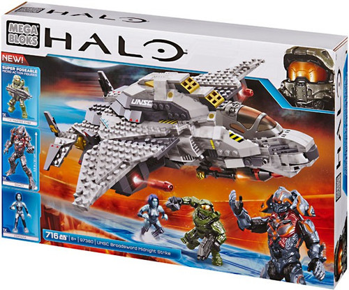 Mega Bloks Halo UNSC Broadsword Midnight Strike Set 97380 - ToyWiz