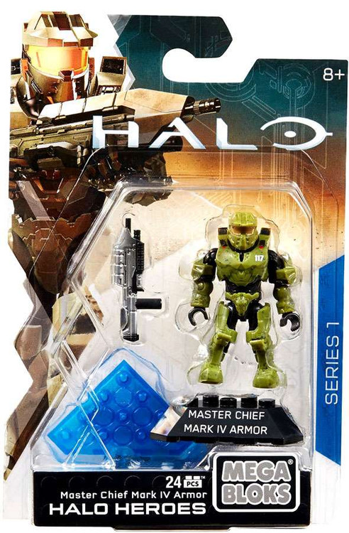 Mega Bloks Halo Heroes Series 1 Master Chief Mark IV Armor Mini Figure ...