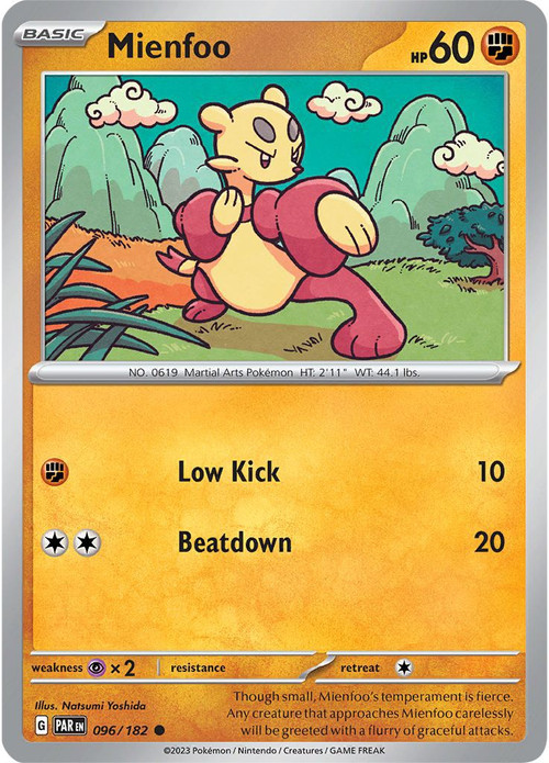 Pokemon Trading Card Game Paradox Rift Single Card Common Mienfoo 96 ...