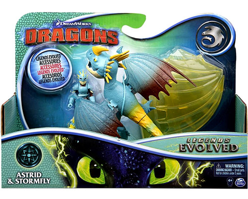 Dragons Legends Evolved Astrid Stormfly Action Figure 2-Pack Spin ...