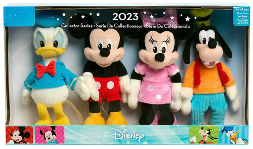 Disney Junior Collector Series Donald, Mickey, Minnie Goofy 8.5 Plush 4 ...