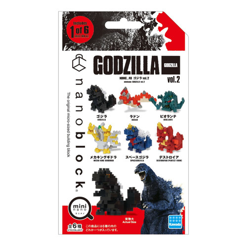 Nanoblock Godzilla Godzilla Mininano Series 2 2 Mystery Pack 1 RANDOM ...
