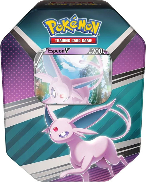 Pokemon Eevee Evolutions Espeon V Exclusive Tin Set 4 Booster Packs ...