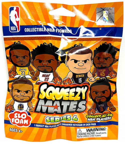 NBA Squeezy Mates Series 4 Basketball Mystery Pack 1 RANDOM Slo Foam ...