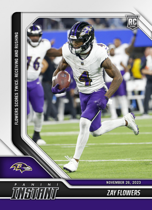 NFL Baltimore Ravens 2023 Panini Instant Football Single Card Zay ...