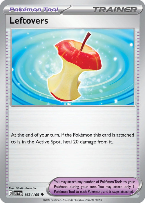 Pokemon Scarlet Violet 151 Single Card Uncommon Leftovers 163 - ToyWiz
