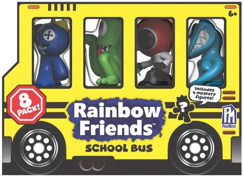 Rainbow Friends Series 2 School Bus 2.5 Figure 8-Pack 4 Mystery Figures ...