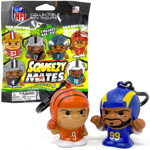 NFL Squeezy Mates Series 6 Football Mystery Pack 1 RANDOM Slo Foam ...