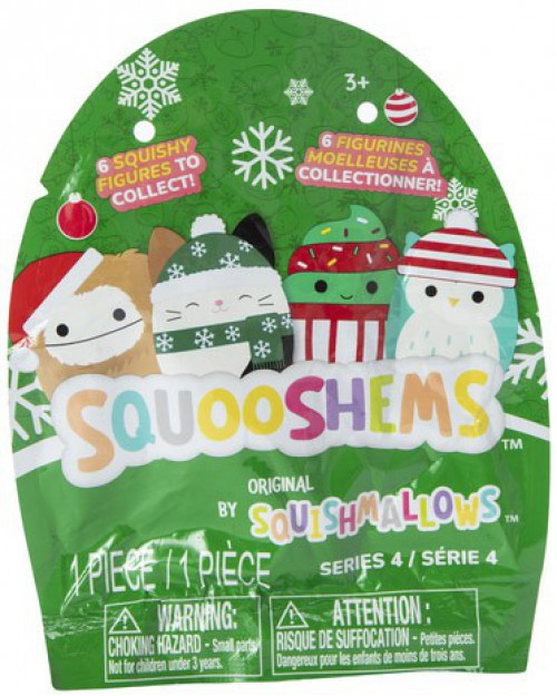 Squishmallows Squooshems Holiday Mystery Pack 1 RANDOM Figure Kellytoys ...