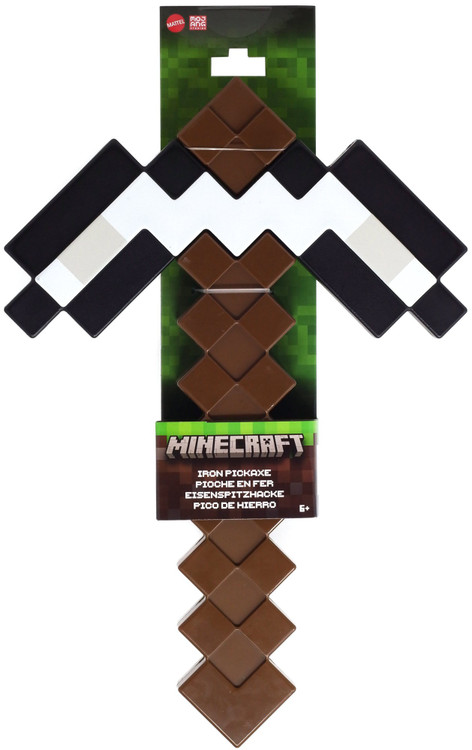 Minecraft Iron Pickaxe Roleplay Toy Mattel - ToyWiz