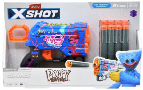 Poppy Playtime X-Shot Skins Menace Gametime Blaster 8 Darts Zuru Toys ...