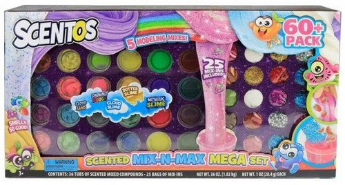 Scentos Scented Mix-N-Max Mega Set 61-Piece Slime, Dough Sand WeVeel ...