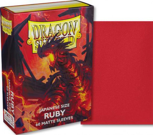 Dragon Shield Matte Ruby Japanese Card Sleeves 60 Count Arcane Tinmen ...