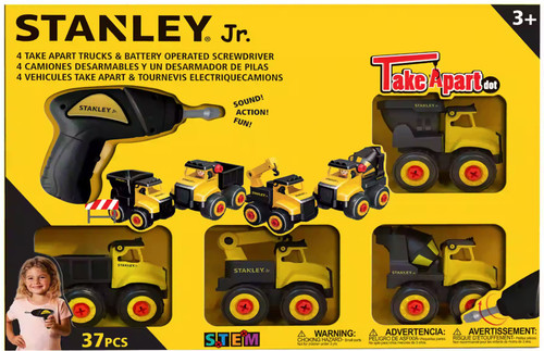 Stanley Jr. Take Apart DOT Playset Red Tool Box - ToyWiz