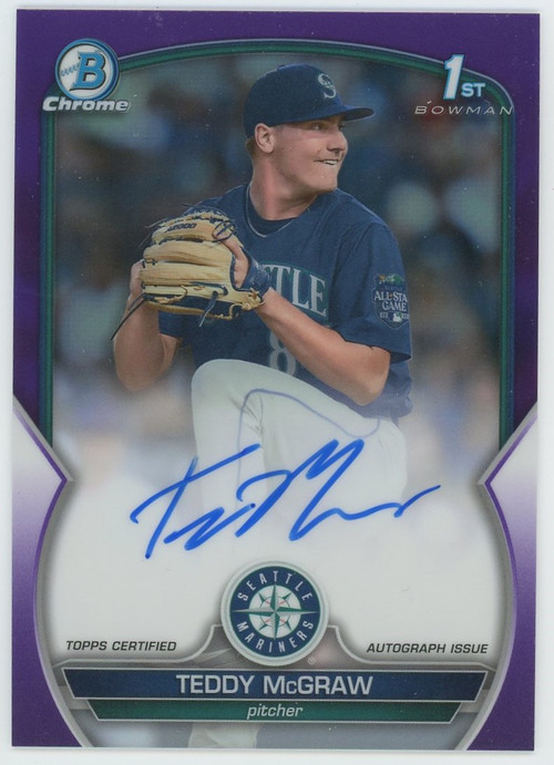 MLB 2023 Bowman Draft Chrome Single Card Purple 204250 Teddy McGraw CDA ...