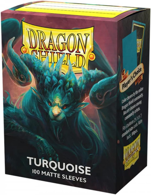 Dragon Shield Matte Turquoise Card Sleeves Arcane Tinmen - ToyWiz