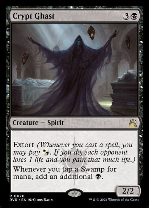 Magic The Gathering Ravnica Remastered Single Card Rare Crypt Ghast 70 ...