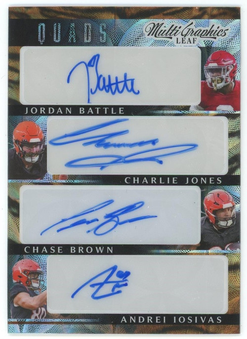 NFL Leaf 2023 Leaf Single Card 11 Jordan Battle, Charlie Jones, Chase ...