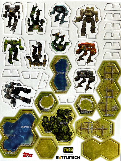 BattleTech Clan Invasion Additional BattleMechs Terrain Punchboard ...