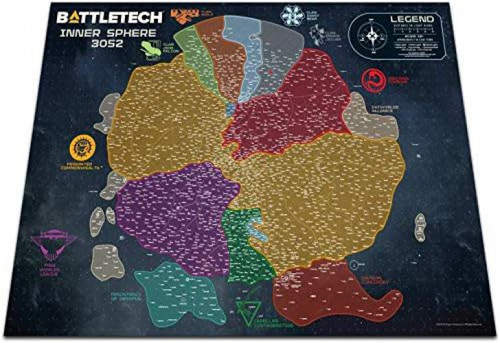 BattleTech Inner Sphere 3025 3052 Double-Sided Map Loose Catalyst Game ...