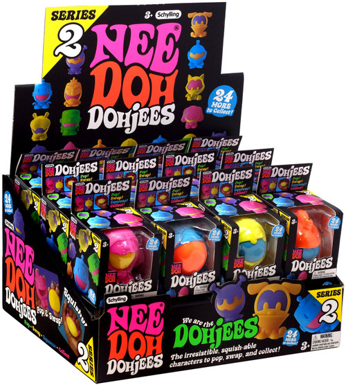 NeeDoh Dohjees Series 2 2 Mystery Box 24 Packs Schylling - ToyWiz
