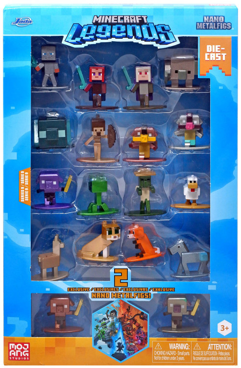 Minecraft Legends Nano Metalfigs Legends Diecast Figure 18-Pack Jada ...