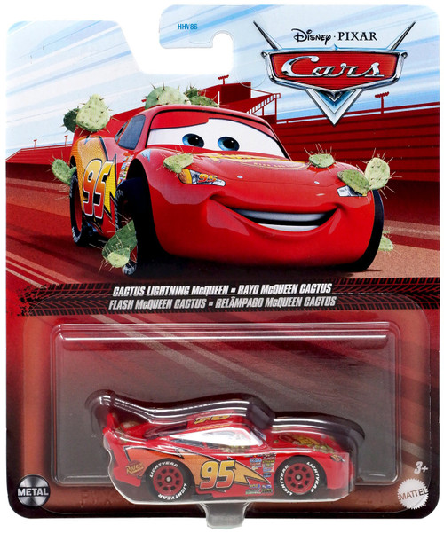 Disney Pixar Cars Metal Cactus Lightning McQueen 155 Diecast Car Mattel ...