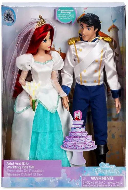 Disney Princess The Little Mermaid Wedding Ariel Eric Exclusive 11.5 ...