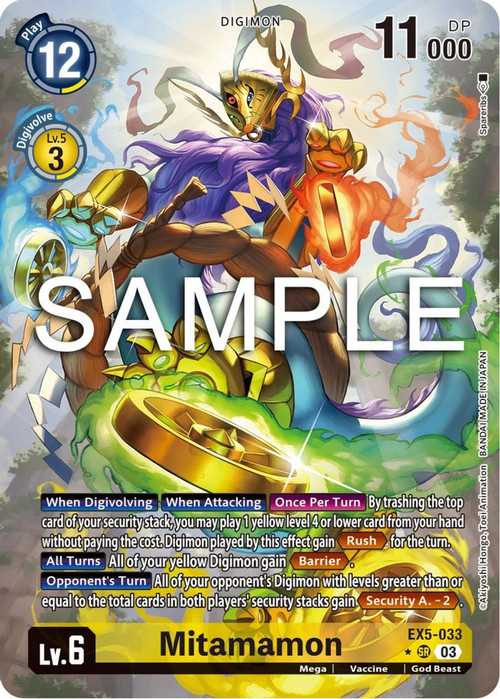 Digimon Animal Colosseum Single Card Super Rare Mitamamon EX5-033 ...