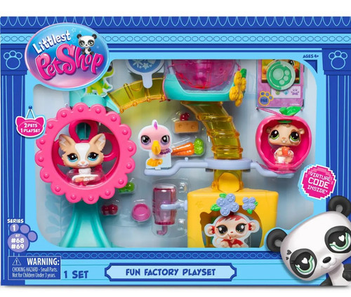 Littlest Pet Shop 2024 Generation 7 Fun Factory Playset 68 69 Corgi ...