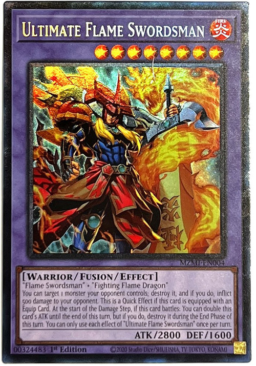 YuGiOh Trading Card Game Maze of Millennia Single Card Collector Rare Ultimate Flame Swordsman ...