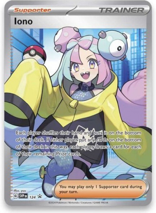 Pokemon Trading Card Game Single Card Foil Promo Full Art Iono SVP124 ...