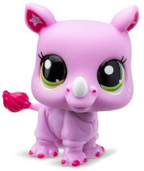 Littlest Pet Shop 2024 Pink Rhino Mini Figure 37 Loose Hasbro - ToyWiz