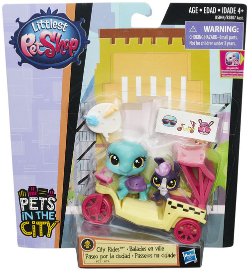 Littlest Pet Shop City Rides Toodles Tortuga Lolly Lapinfluff Vehicle ...