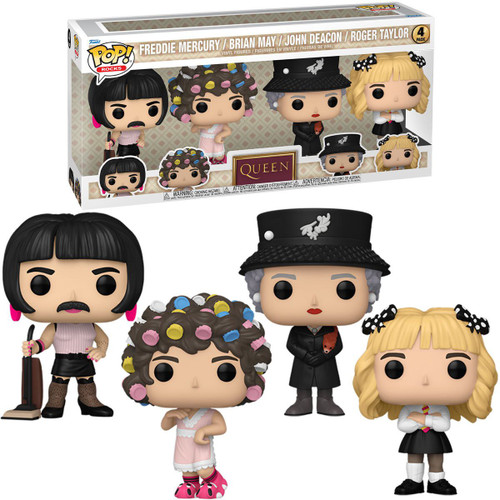 Funko Queen POP Rocks Queen Vinyl Figure 4-Pack 4 I Want to Break Free ...