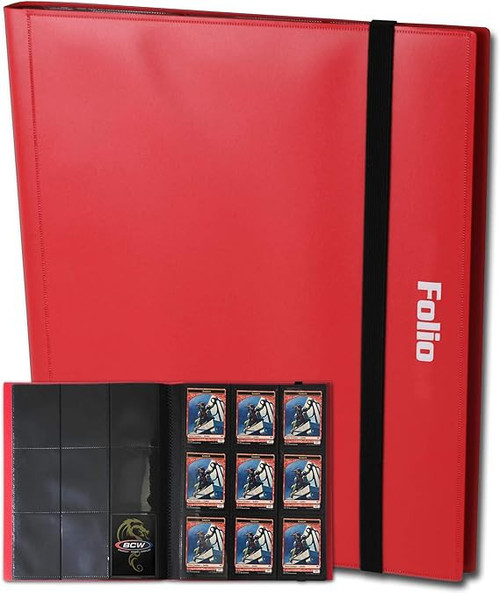 Folio 9-Pocket Binder Red BCW - ToyWiz
