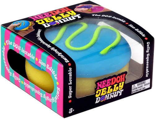 NeeDoh Jelly Dohnut Stress Ball BLUE Frosting Schylling - ToyWiz