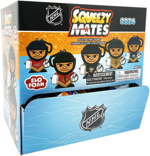 NHL Squeezy Mates 2024 Hockey Mystery Box 24 Packs Party Animal Toys ...