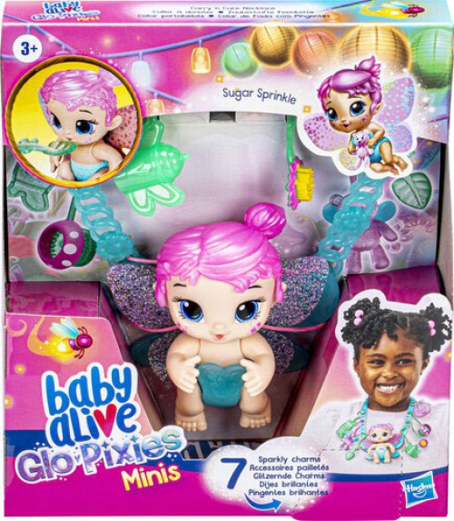 Baby Alive Glo Pixies Minis Carry n Care Necklace Sugar Sprinkle Mini ...