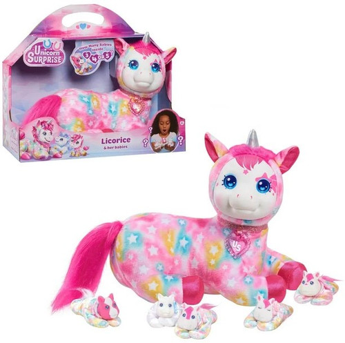 Unicorn Surprise Licorice Her Babies Plush Toy Just Play - ToyWiz