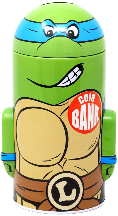 Teenage Mutant Ninja Turtles Leonardo 7 Tin Coin Bank Tin Box Company ...