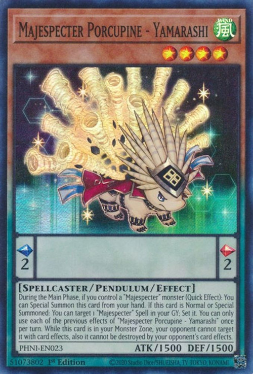 YuGiOh Trading Card Game Phantom Nightmare Single Card Super Rare Majespecter Porcupine ...